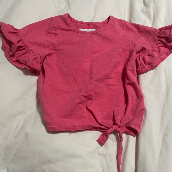 mabel+honey | Shirts & Tops | Mabelhoney Kids Pink Flutter Sleeve Tee Size | Poshmark